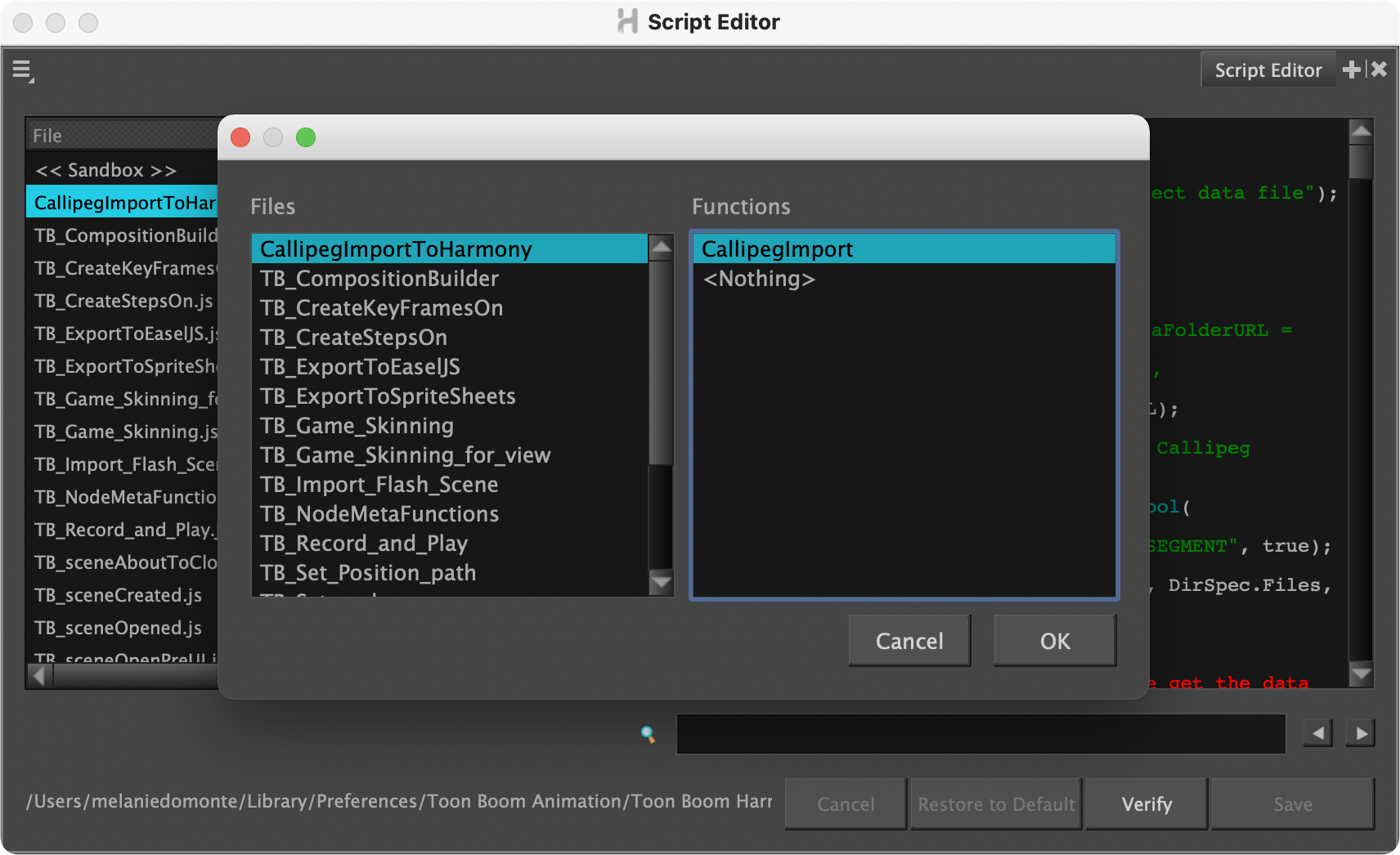 Export to Toon Boom Harmony – Callipeg