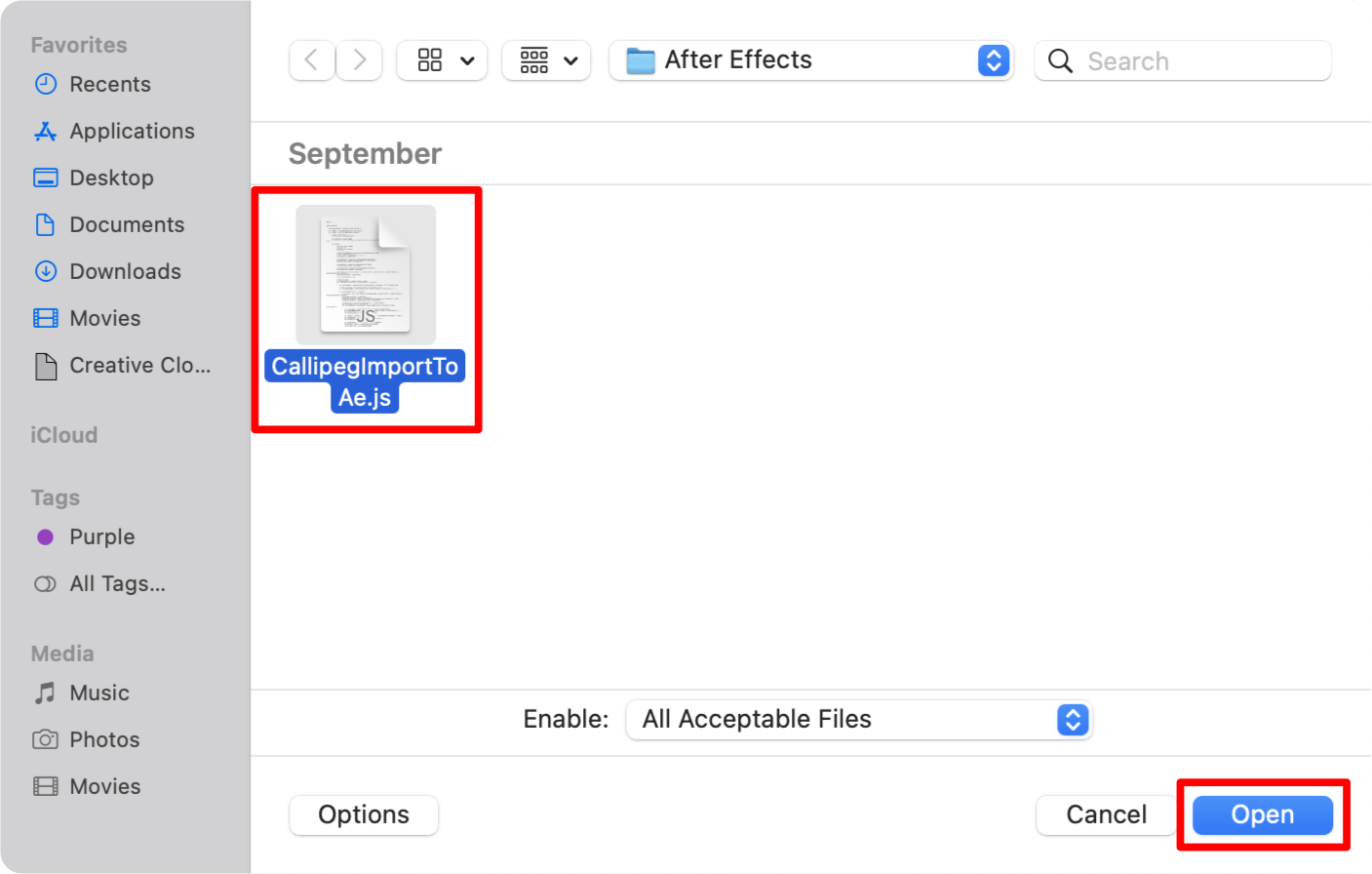 Export to After Effects – Callipeg