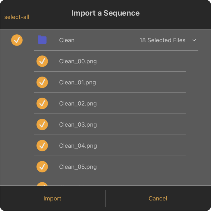 Sequence Import – Callipeg