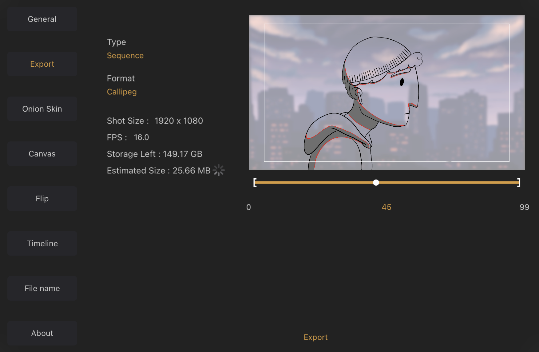 Peg Export – Callipeg