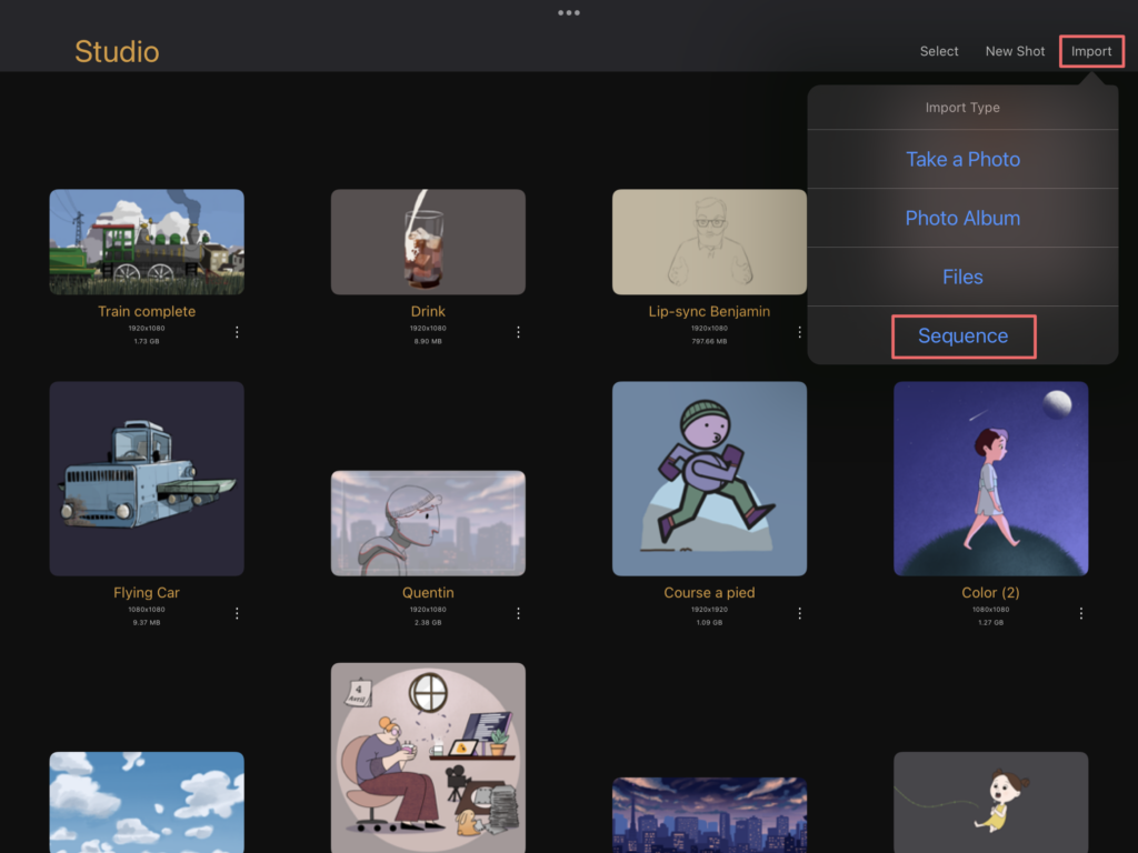 Sequence Import – Callipeg