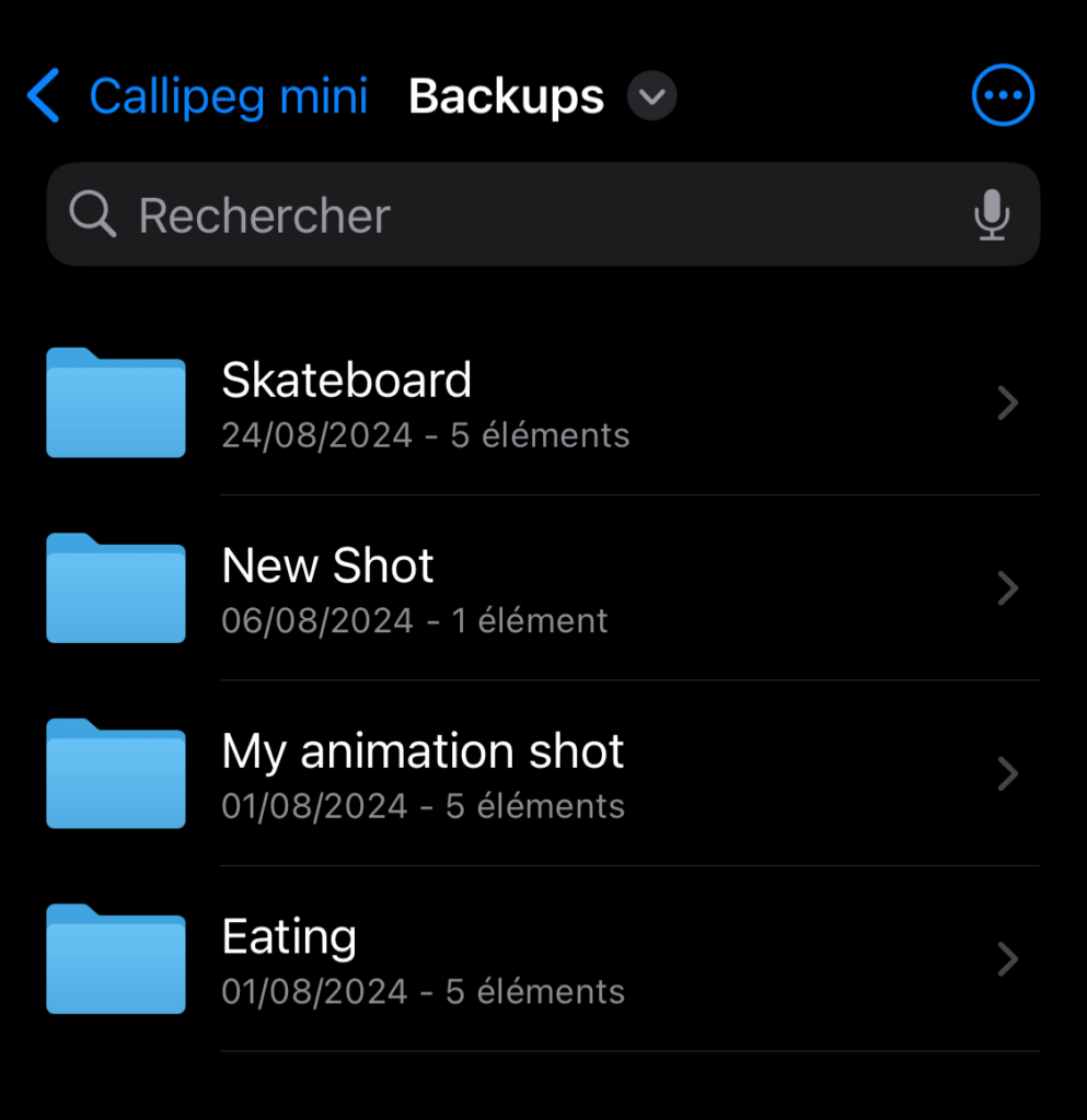 Sauvegarde et restauration - Callipeg